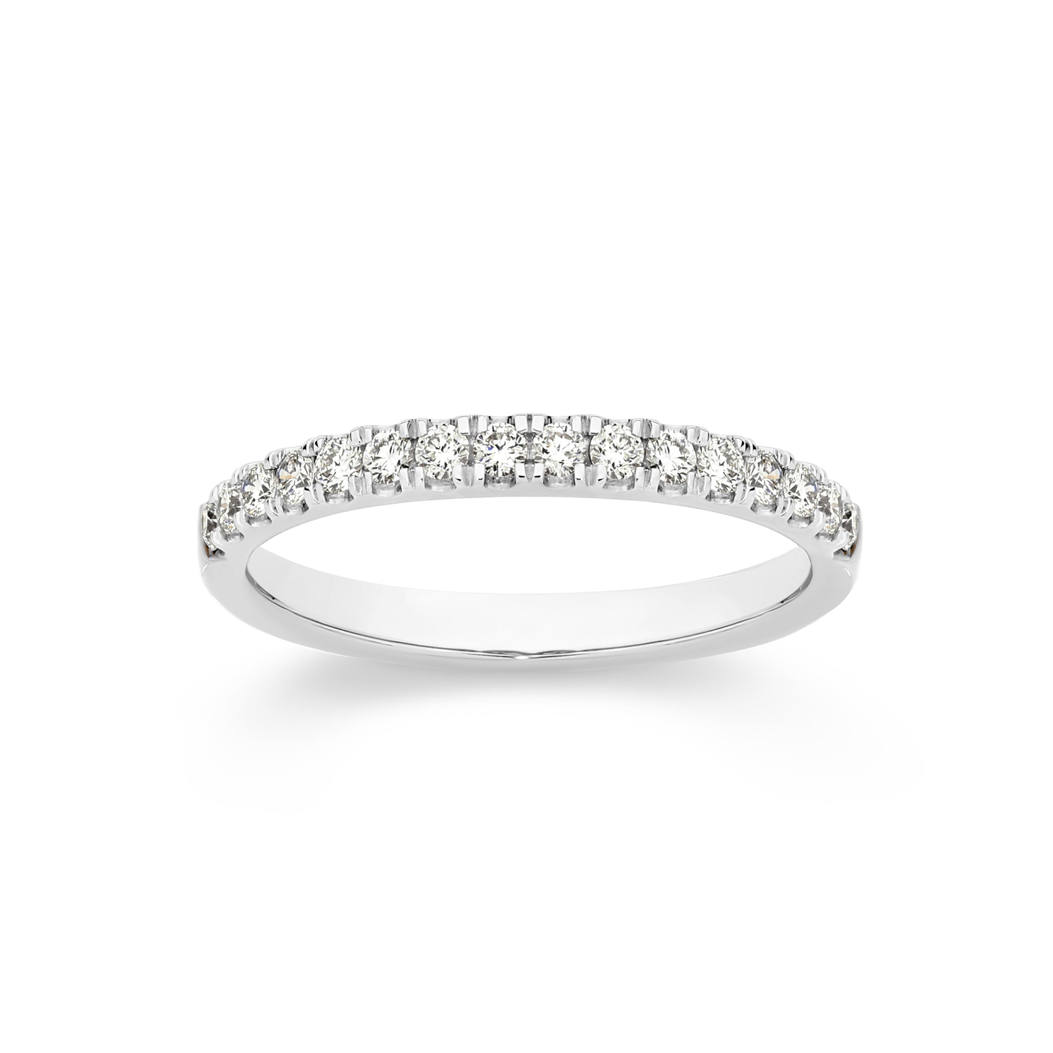 14ct white gold 0.35ct lab diamond wedder